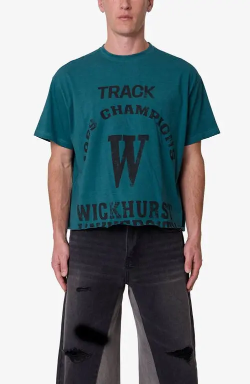 Mnml Wickhurst Cutoff Graphic T-shirt - Teal