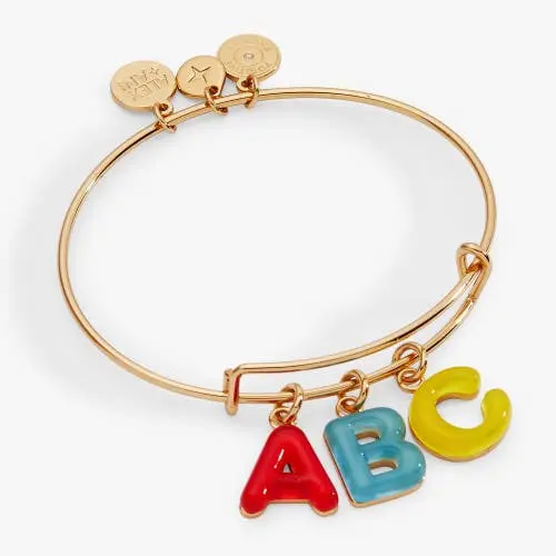 ALEX AND ANI Abc Charm Bangle - Gold