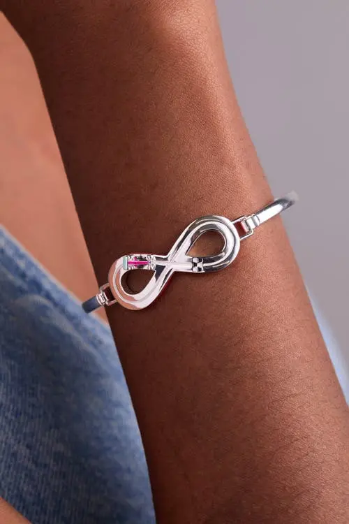 ALEX AND ANI Hot Wheels™ X Tension Bangle With Sculptural Figure-eight Design