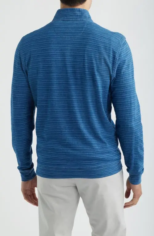 Johnnie-o Genova Stripe Jersey Quarter Zip Pullover