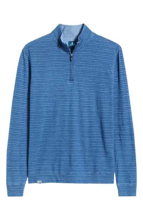 Johnnie-o Genova Stripe Jersey Quarter Zip Pullover