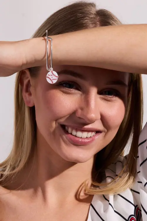 ALEX AND ANI You're A Catch" Baseball Charm Bangle