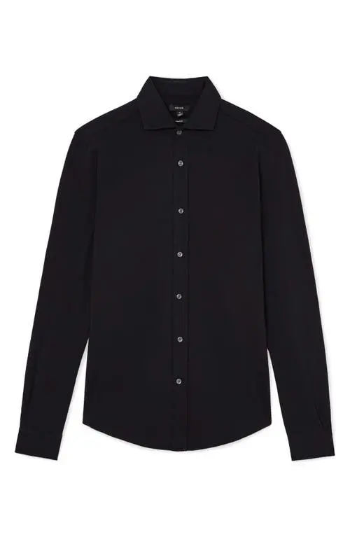 REISS Dasilva Regular Fit Cotton Button-up Shirt - Navy