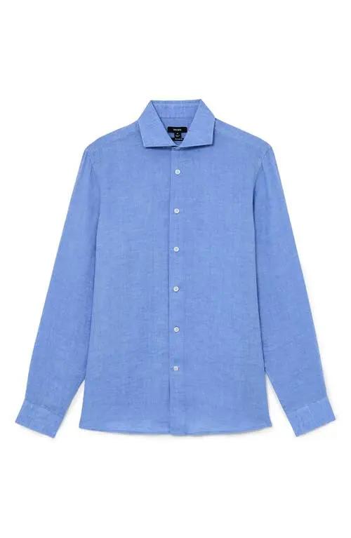 REISS Ruban Regular Fit Solid Linen Button-up Shirt