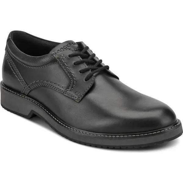 Rockport Criss Derby Leather Lace-up Shoes - Black