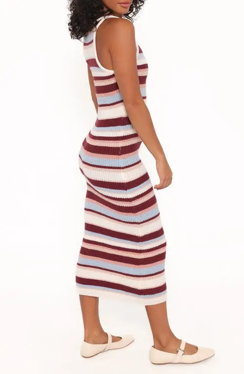 PETAL & PUP Sleeveless Striped Maxi Sweater Dress