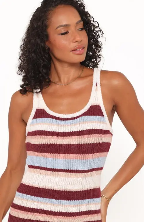 PETAL & PUP Sleeveless Striped Maxi Sweater Dress