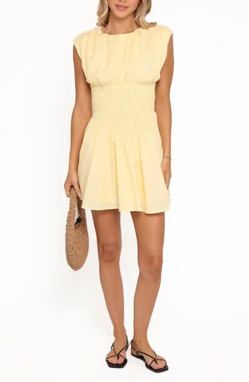 PETAL & PUP Ziva Smocked Minidress - Yellow