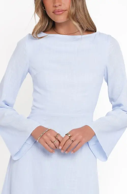 PETAL & PUP Cynthia Mini Dress With Flared Sleeves And Cutout Back
