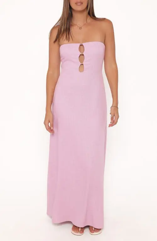 PETAL & PUP Bolton Strapless Maxi Dress - Lavender