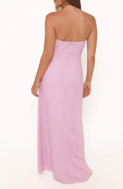PETAL & PUP Strapless Maxi Dress With Cutouts