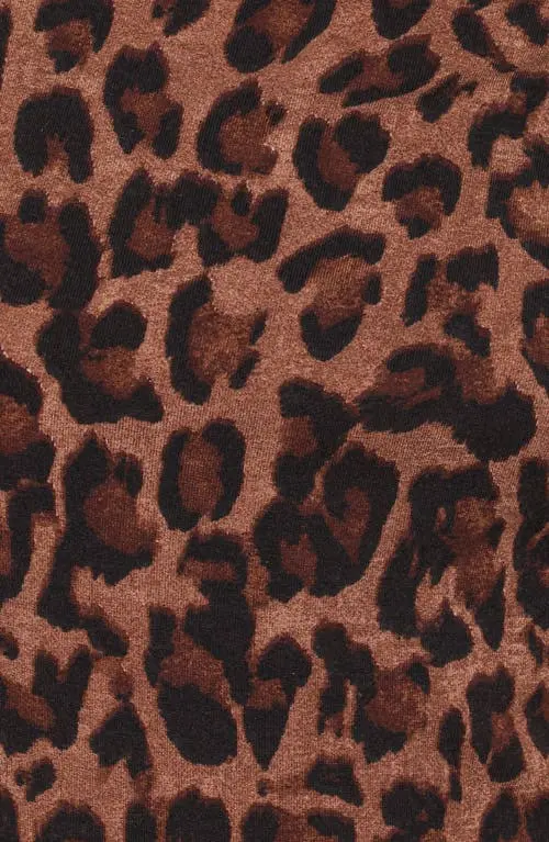 PETAL & PUP Maelis Leopard Print One-shoulder Top