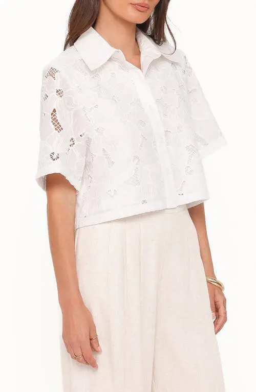 PETAL & PUP Fidelma Floral Cutwork Embroidery Shirt