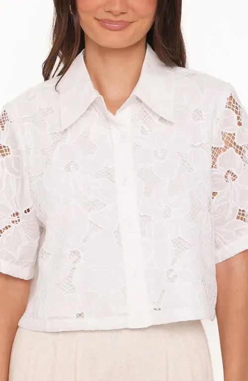 PETAL & PUP Fidelma Floral Cutwork Embroidery Shirt