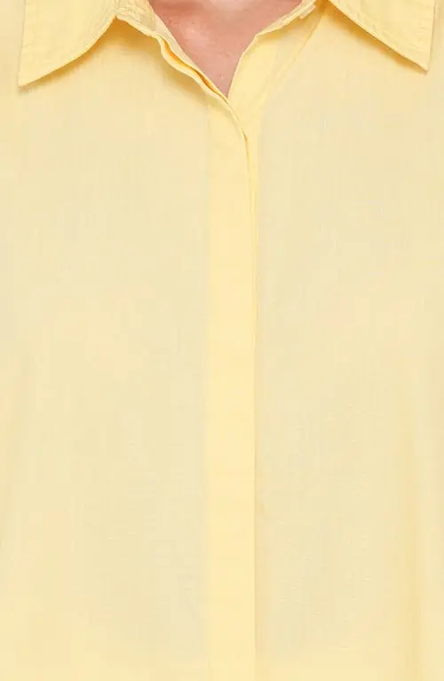 PETAL & PUP Inez Scallop Back Detail Cotton Button-up Shirt