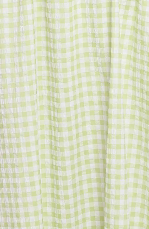 PETAL & PUP Gingham Sleeveless Square Neck Maxi Dress