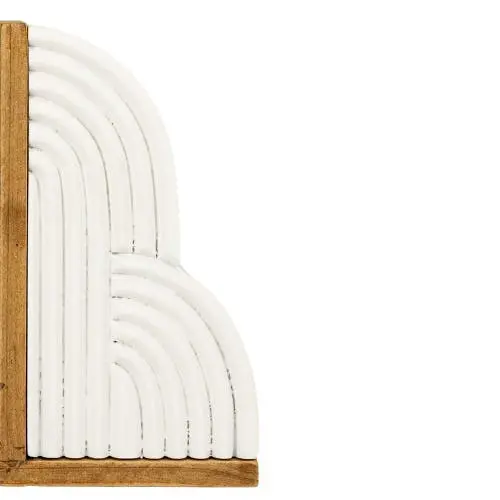 FORESIDE HOME AND GARDEN 7.28" Decorative Sleek Boho Cloud Sturdy Sleek Bookends Set Of 2