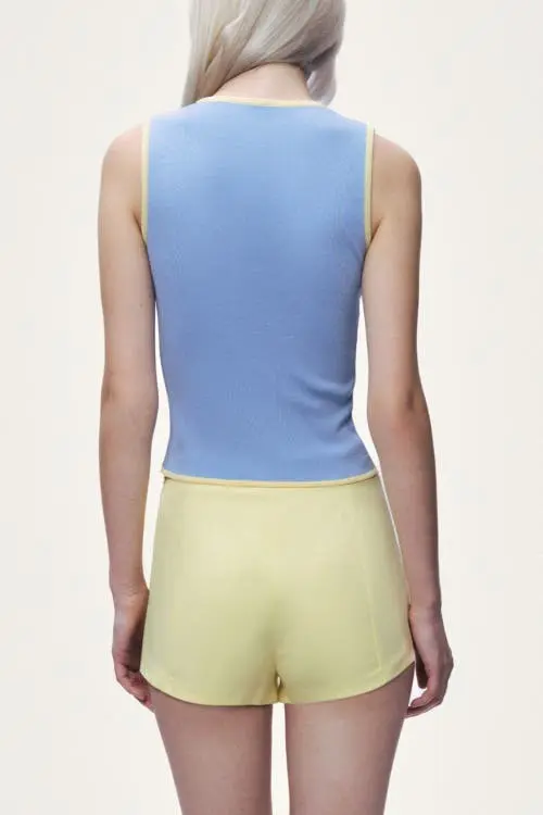 NOCTURNE Button-embellished Knit Top