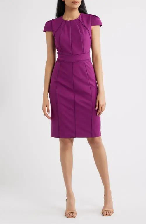 Anne Klein Cap Sleeve Sheath Dress