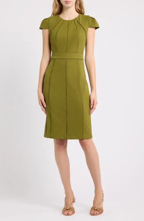 Anne Klein Cap Sleeve Sheath Dress - Ivy