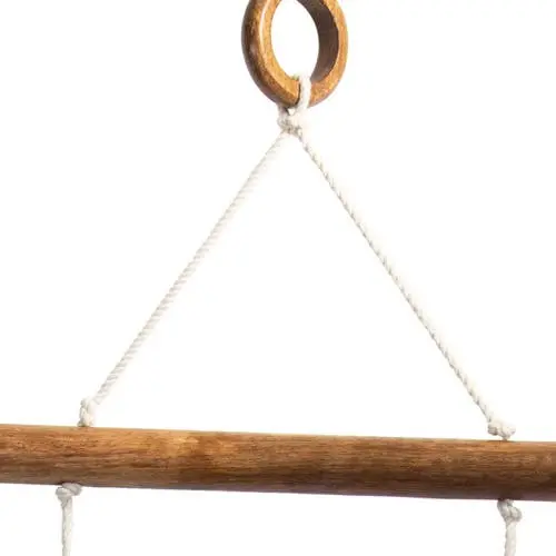 FORESIDE HOME AND GARDEN Macramé Hanging Blanket Ladder