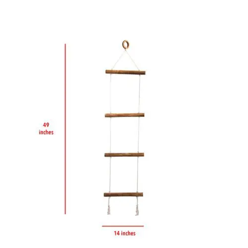 FORESIDE HOME AND GARDEN Macramé Hanging Blanket Ladder