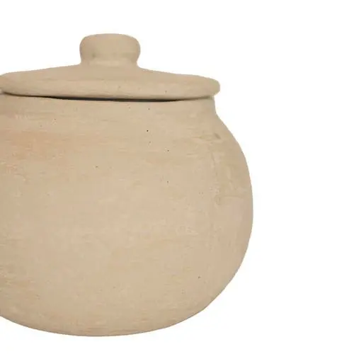 FORESIDE HOME AND GARDEN 4" Turner Paper Mache Round Decorative Lidded Canister