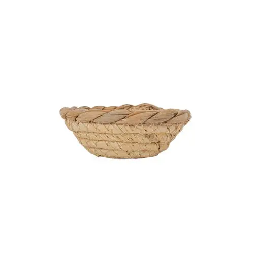 FORESIDE HOME AND GARDEN Woven Dish Basket Natural Corn Husk & Seagrass - Brown
