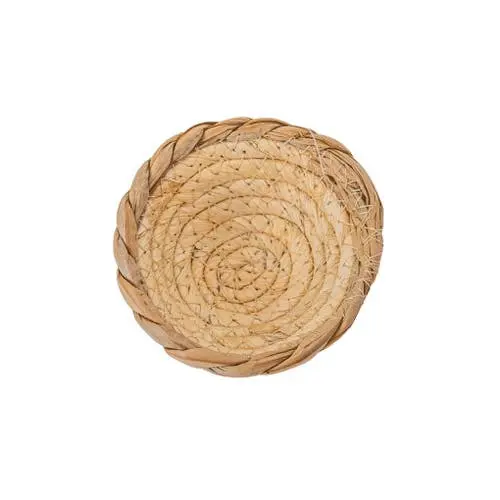 FORESIDE HOME AND GARDEN Woven Dish Basket Natural Corn Husk & Seagrass