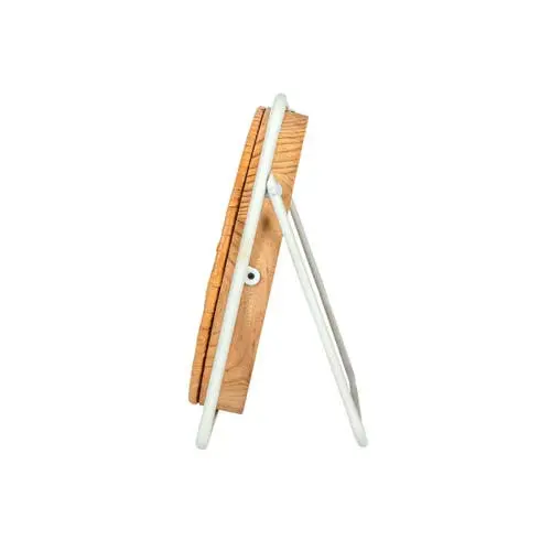 FORESIDE HOME AND GARDEN Tabletop Clock Metal Mdf & Rattan