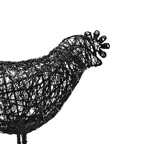 FORESIDE HOME AND GARDEN Wire Hen Bird Figure Metal