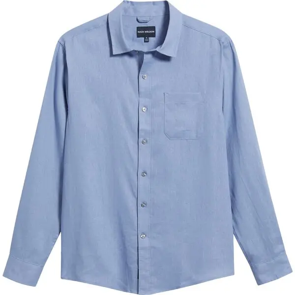 Mack Weldon Linen Button-up Shirt - Desert Spring