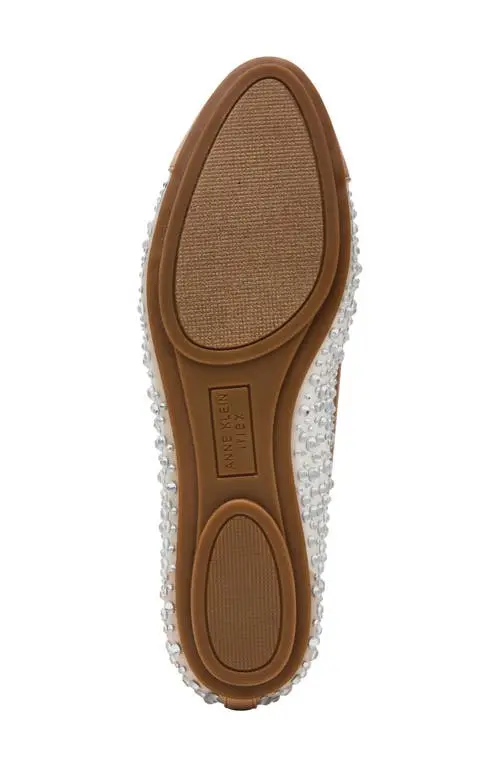 Anne Klein Luci Bow & Crystal Embellished Ballet Flat