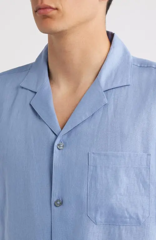 Mack Weldon Relaxed Fit Linen Camp Shirt - Desert Spring