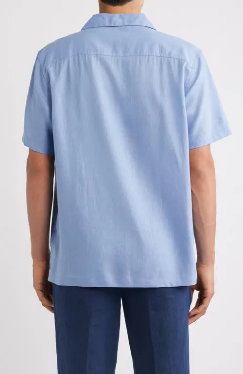 Mack Weldon Relaxed Fit Linen Camp Shirt - Desert Spring