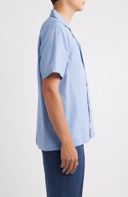Mack Weldon Relaxed Fit Linen Camp Shirt - Desert Spring