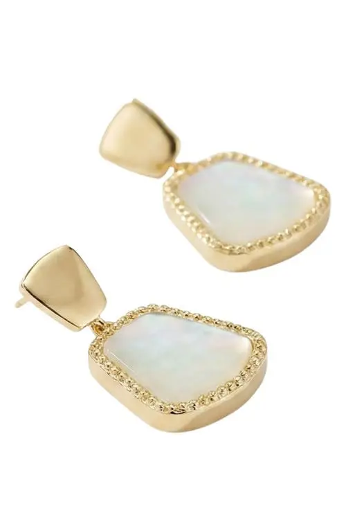 Argento Vivo Mother-of-pearl Drop Earrings In 18k Plate