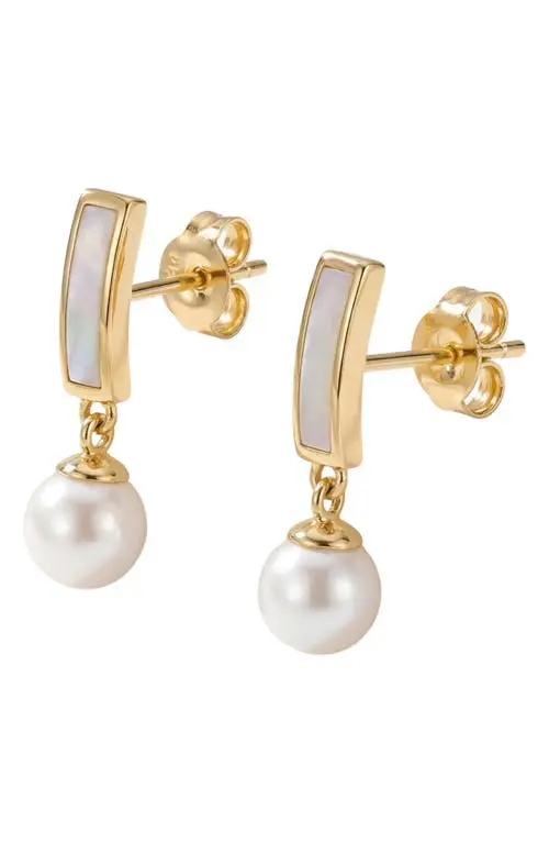 Argento Vivo Mother-of-pearl & Cultured Pearl Drop Earrings