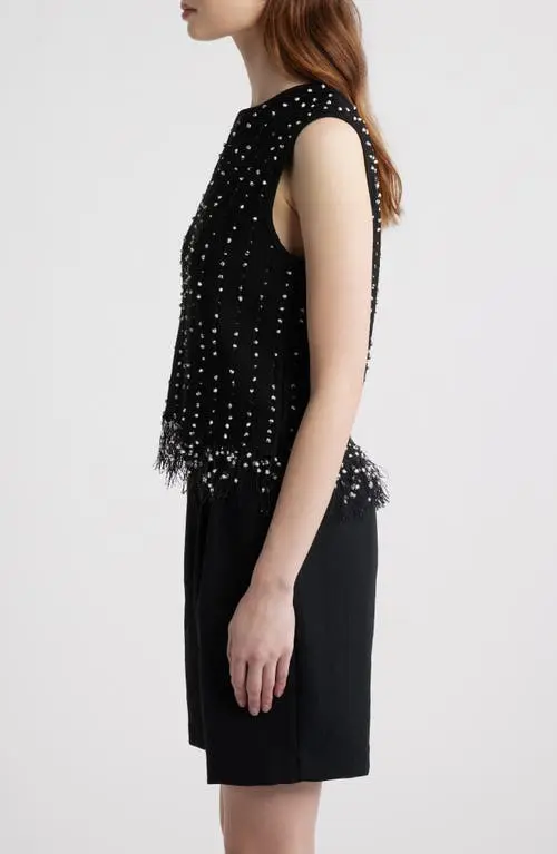 Rag & Bone James Fringe Hem Sweater Tank - Black