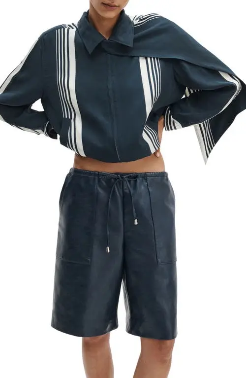 Rag & Bone Claire Faux Leather Relaxed Fit Shorts