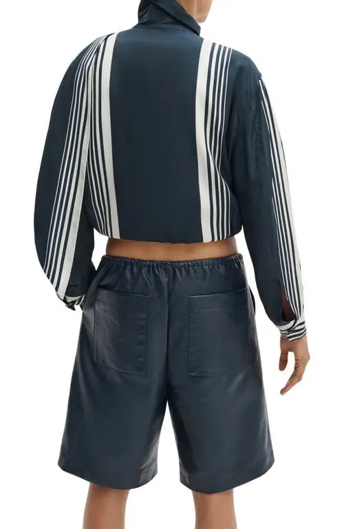 Rag & Bone Claire Faux Leather Relaxed Fit Shorts