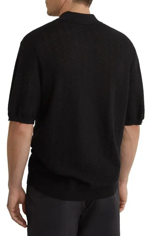 REISS Phoenix Chevron Knit Button-up Shirt