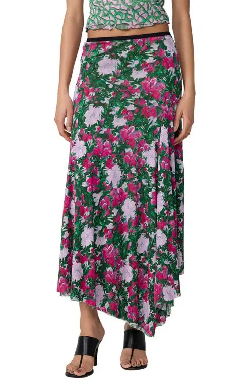 Diane Von Furstenberg Hedi Print Asymmetric Maxi Skirt - Provence Gossip Pink