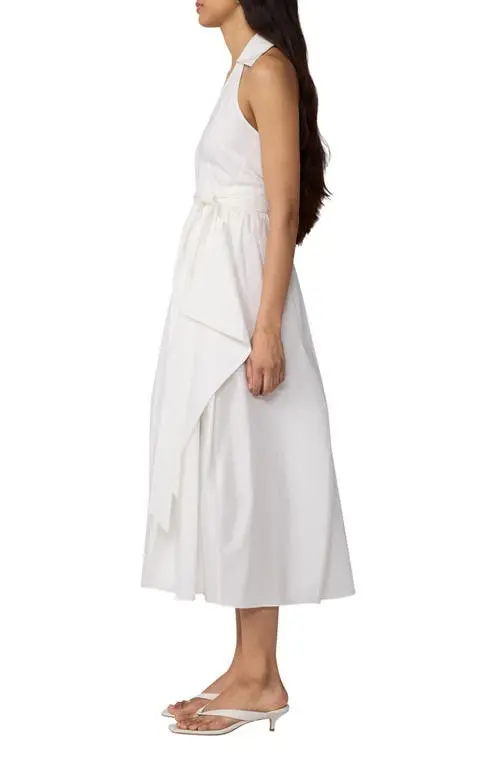 Diane Von Furstenberg Nova Cotton Poplin Halterneck Wrap Sundress