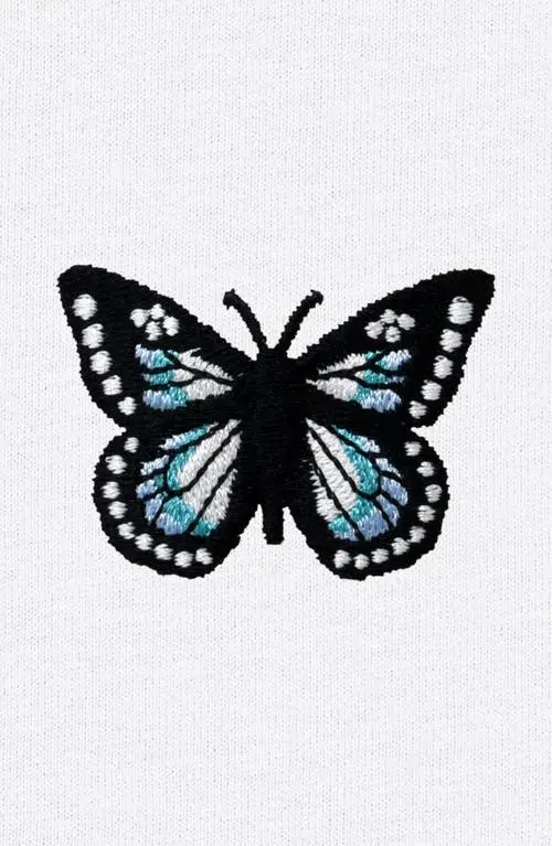 DALIX Butterfly Cotton Jersey Tank - White