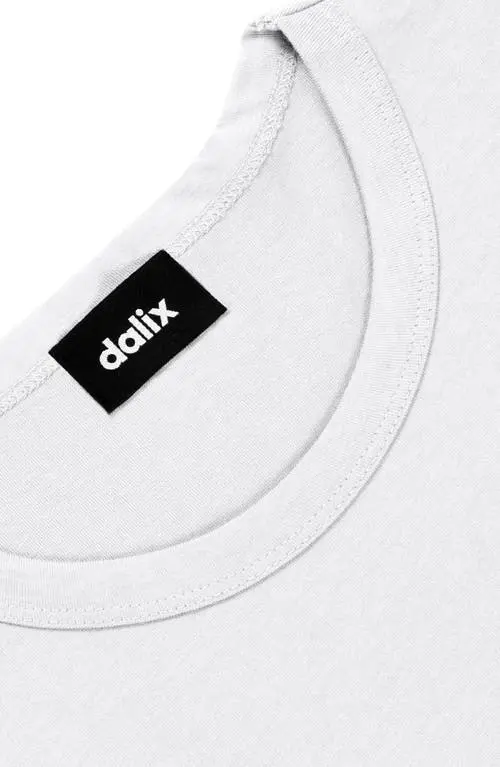 DALIX Butterfly Cotton Jersey Tank - White