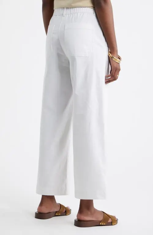 Caslon Easy Straight Leg Pants - White