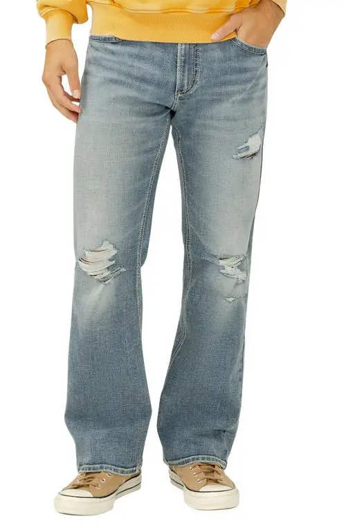 SILVER JEANS CO. Zac Relaxed Fit Straight Leg Jeans - Thunderstorm