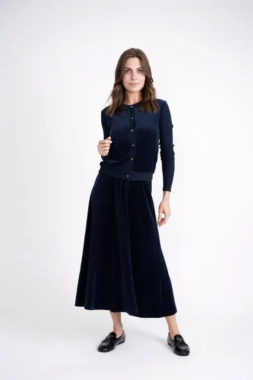 5 STARS Cotton Velour Cardigan