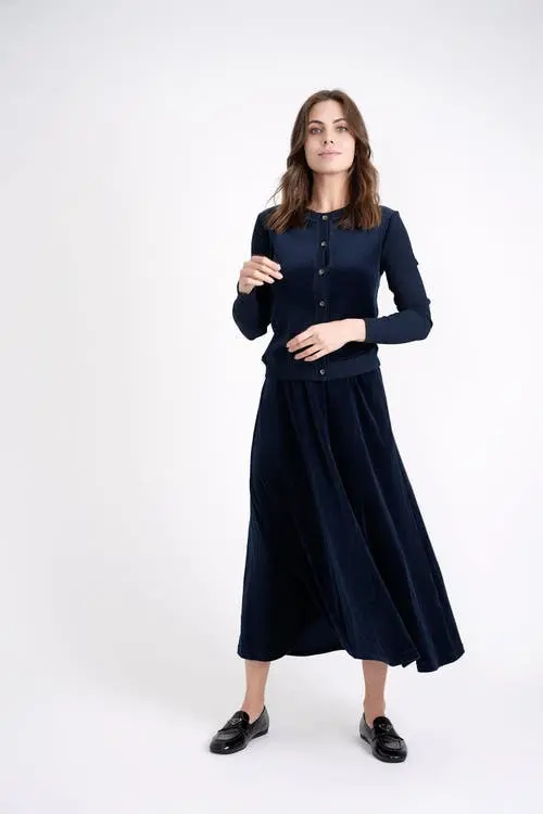 5 STARS Cotton Velour Cardigan